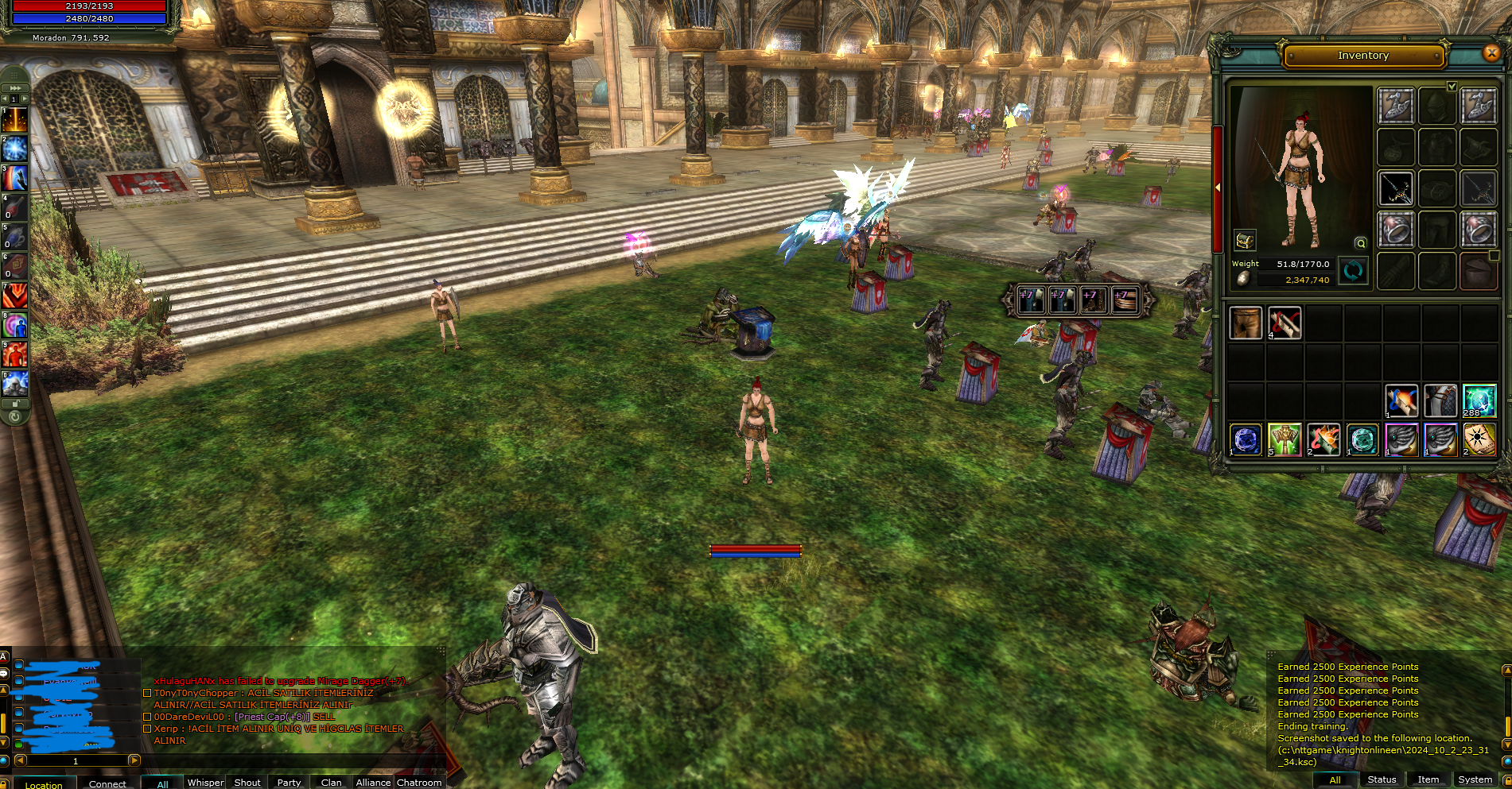 Knight Online Zero 74 Level Priest Quest Üstünde