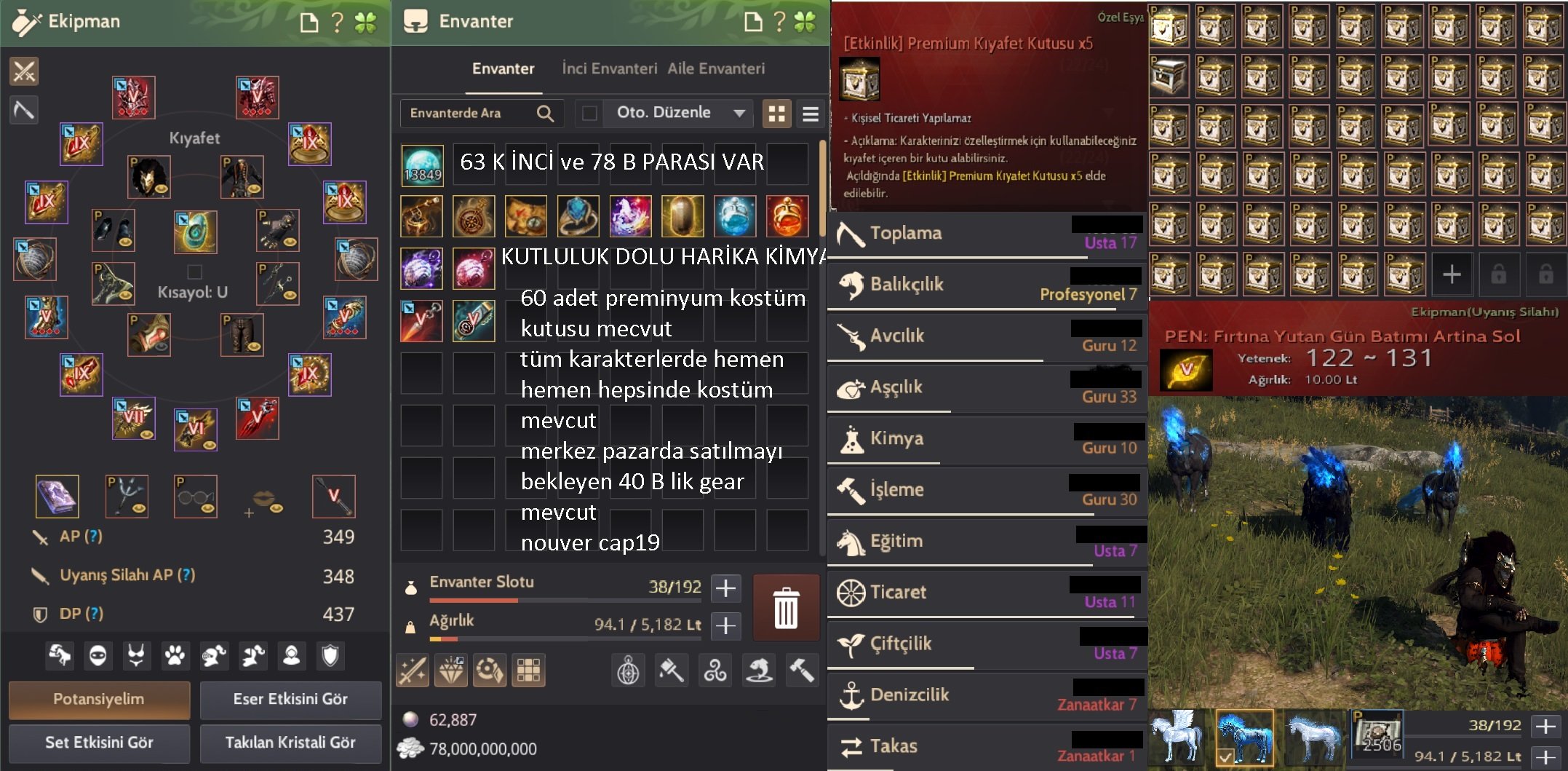 Black Desert Online Türkiye/MENA Bölgesi 6XNOV TÜCCAR 100k CRON HARİK