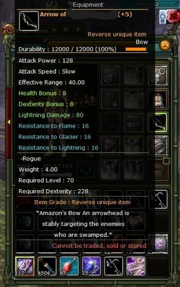 Knight Online Dryads 83 Human Archer 8 Quest Bov 7 Mytril Set