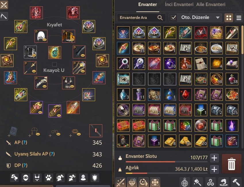 Black Desert Online Türkiye/MENA Bölgesi 775 GS END GAME GMAİL KELEPİ