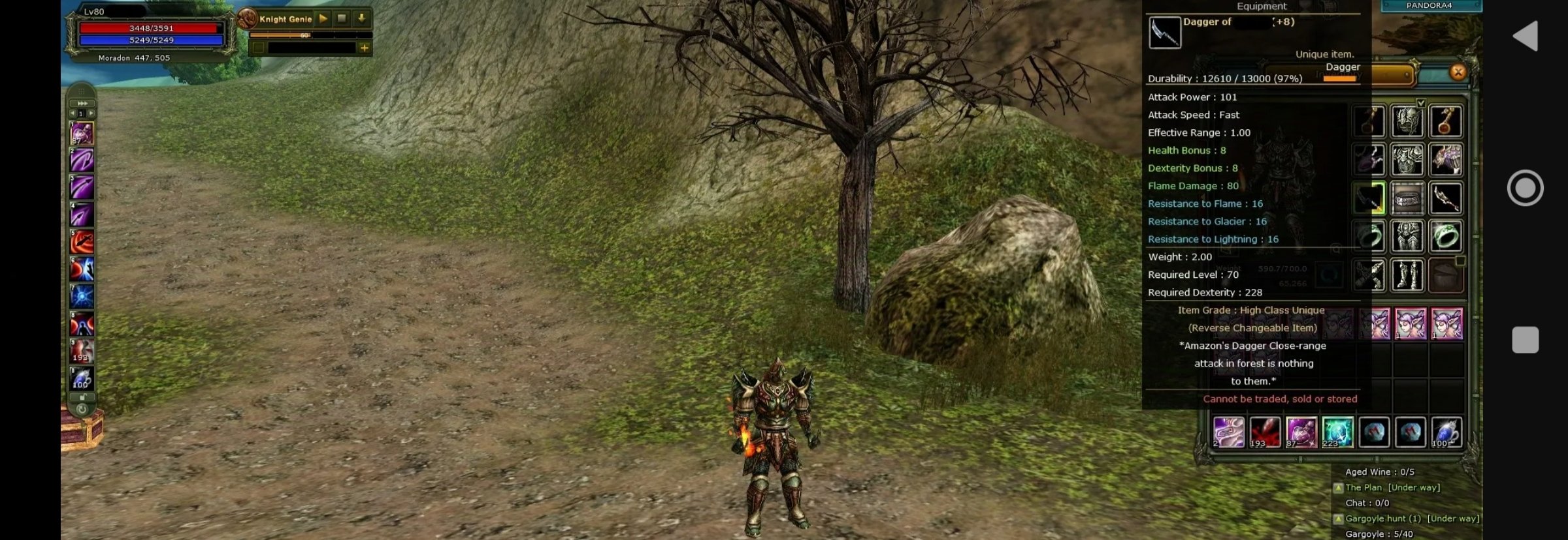 Knight Online Pandora Pandora 80 Level 8 Quest of Dagger No reb % 99