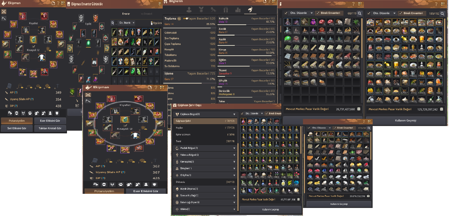 Black Desert Online Türkiye/MENA Bölgesi 793 gs life skill yapılı ÇİF