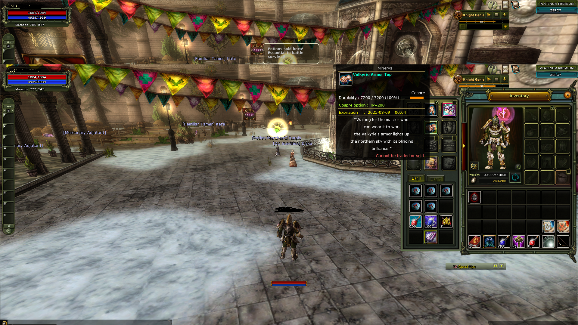 Knight Online Destan 80 LEVEL BP // ZERODA 64 LWL İNT BP 700 CASH VE Z
