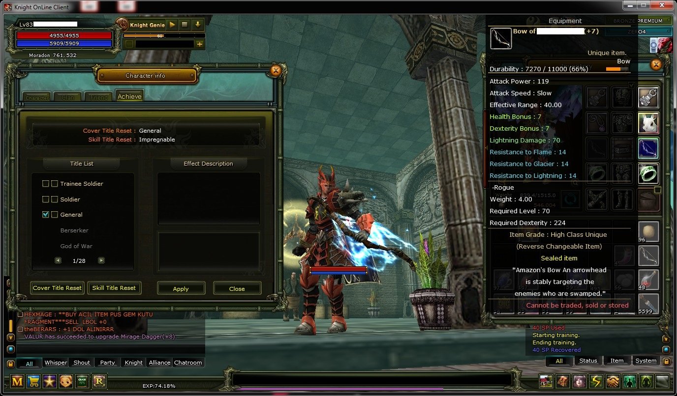 Knight Online Zero 83 R2 OKCU 90 DEF