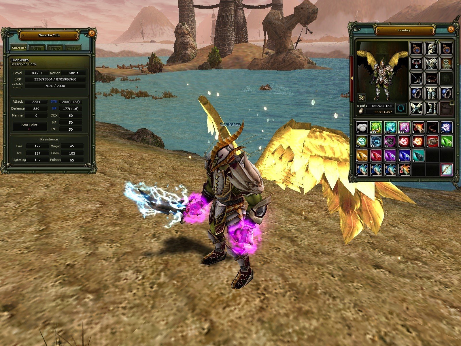 Knight Online Zero REB 7 QUEST MS 83/10 9 Str 100 def 90 def 4.3 milyo