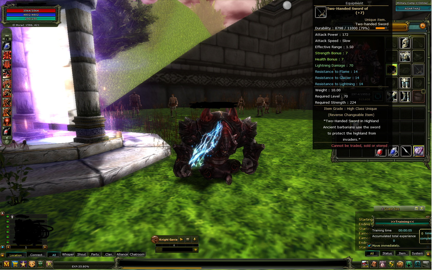 Knight Online Agartha 26 Gün Gold premiumlu 7 Questli Kurian