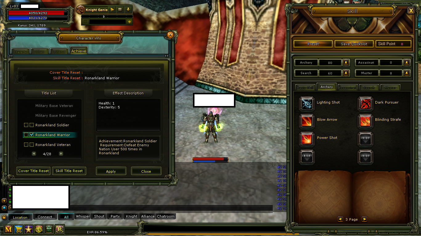 Knight Online Pandora PANDORA 83 LWL KARUS OKCU / DC PRELİ 13 GÜN PERİ