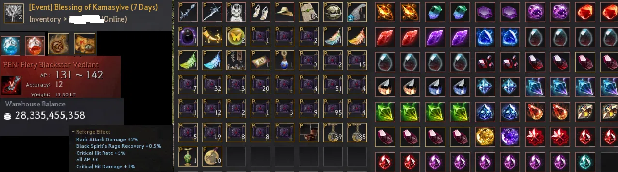 Black Desert Online EU Bölgesi (EU) 735 Gear Score Upgraded Compass A