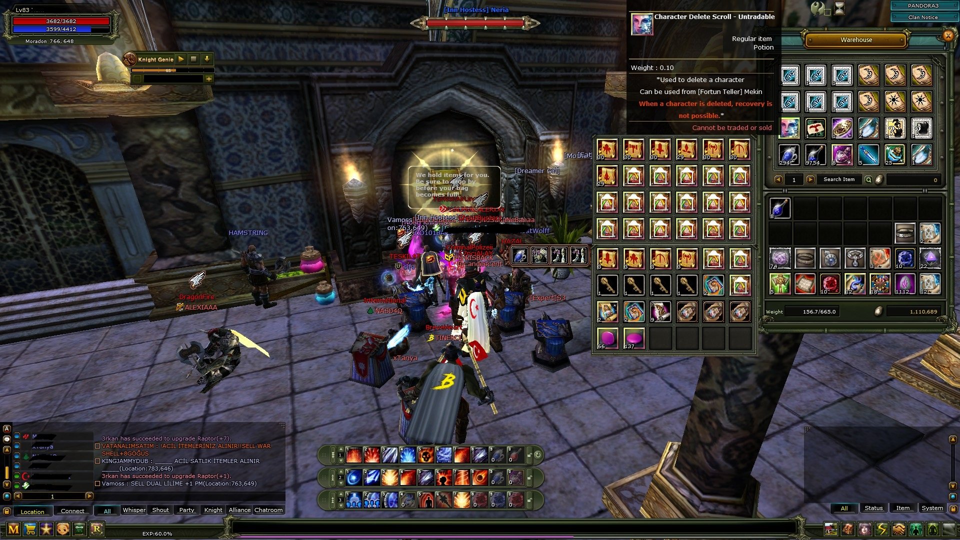 Knight Online Pandora 83/1 MAGE 7 QUEST - 83 PİRİEST 7QUEST MACE 7