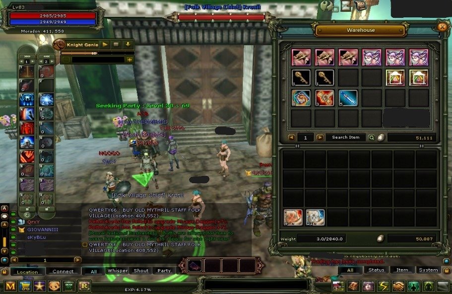 Knight Online Zero 83 % 4 Priest HUMAN ZERO