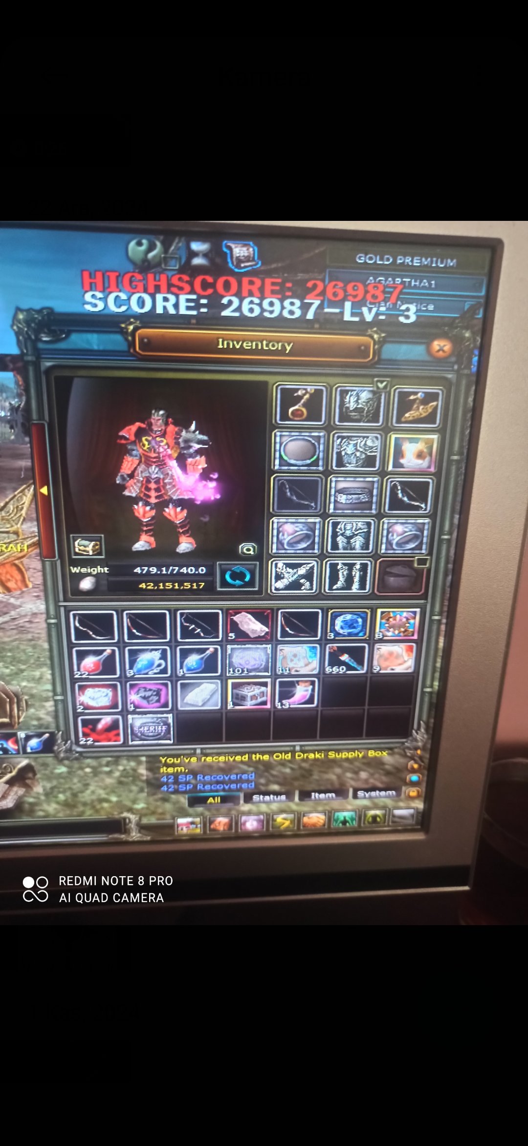 Knight Online Agartha 83 yüzde 80 görevleri var 81 BP 74 warior