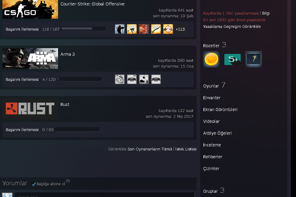 Steam Account Hesap RUST uygun