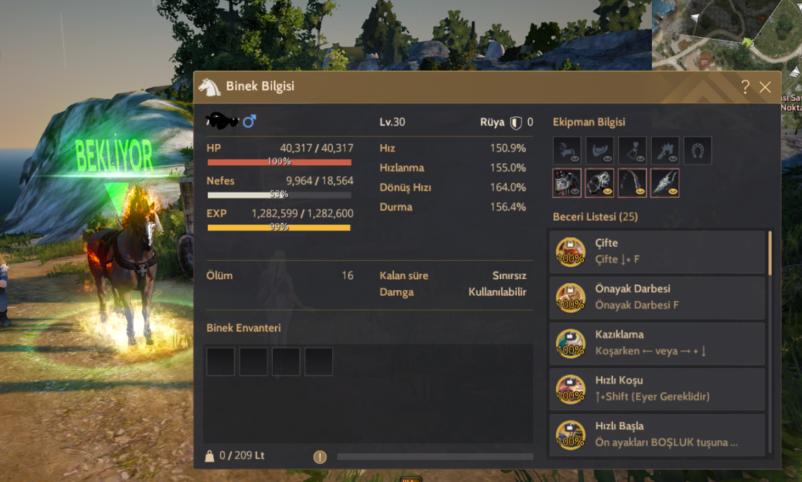 Black Desert Online Türkiye/MENA Bölgesi Doom, 249 kutum, 61 level dk
