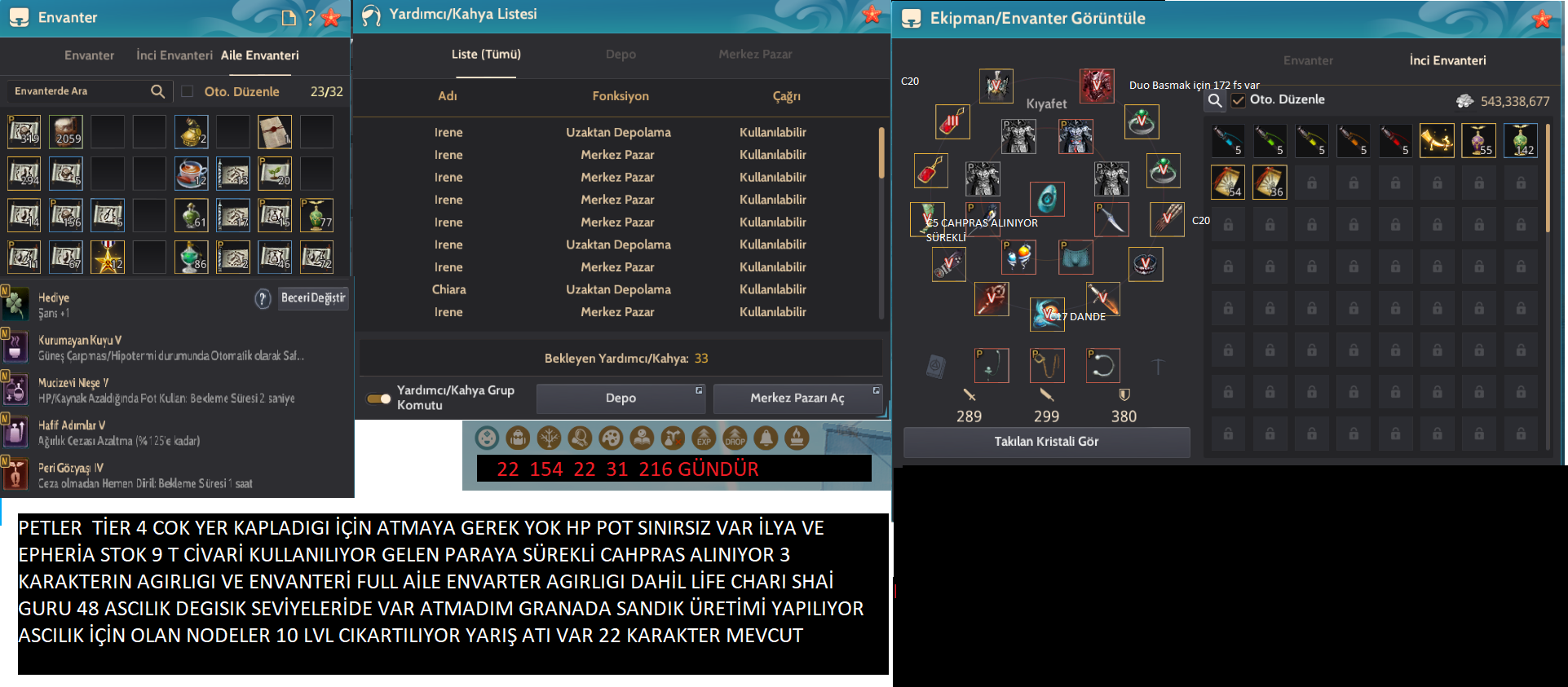 Black Desert Online Türkiye/MENA Bölgesi KUTUM 284/390 NOUVER 299/380