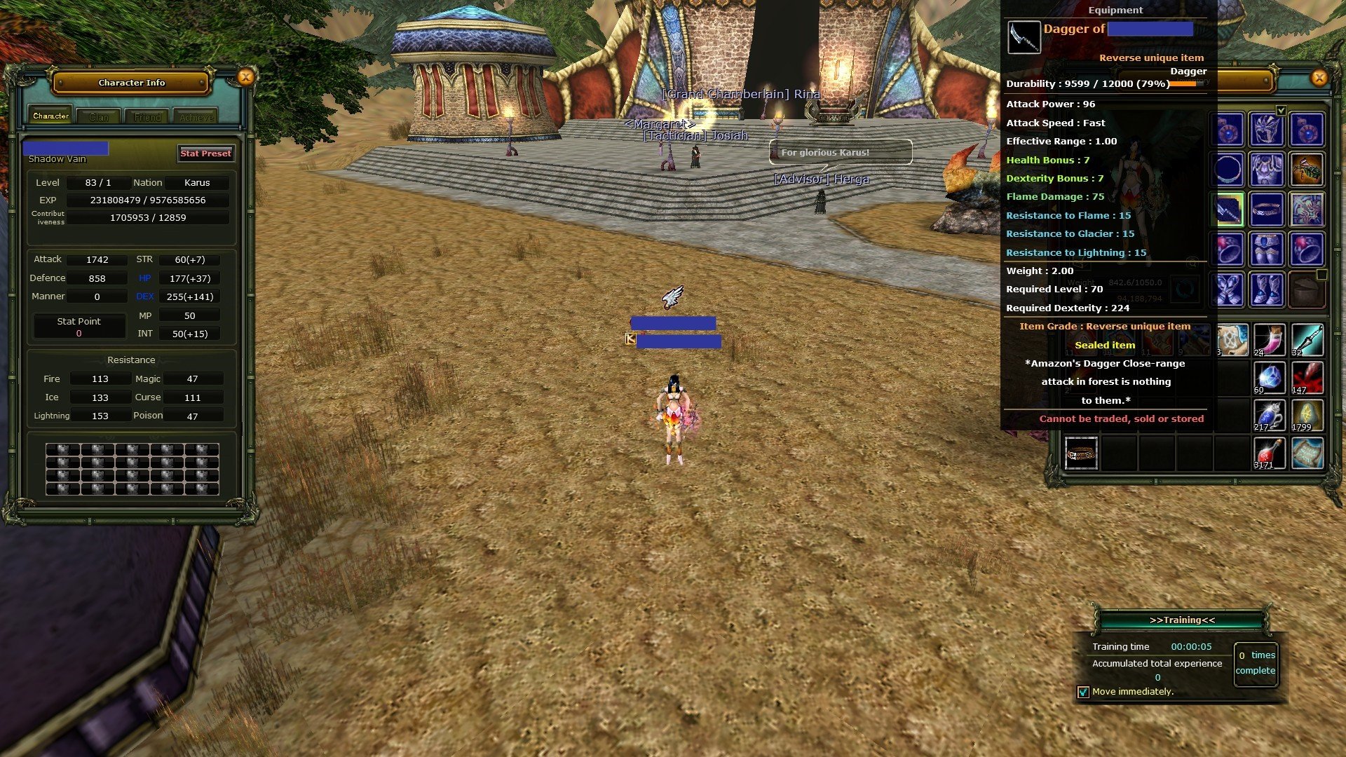 Knight Online Altar 83/1 1 milyon 700K LI Karus ASAS 3 Rebirth Flame