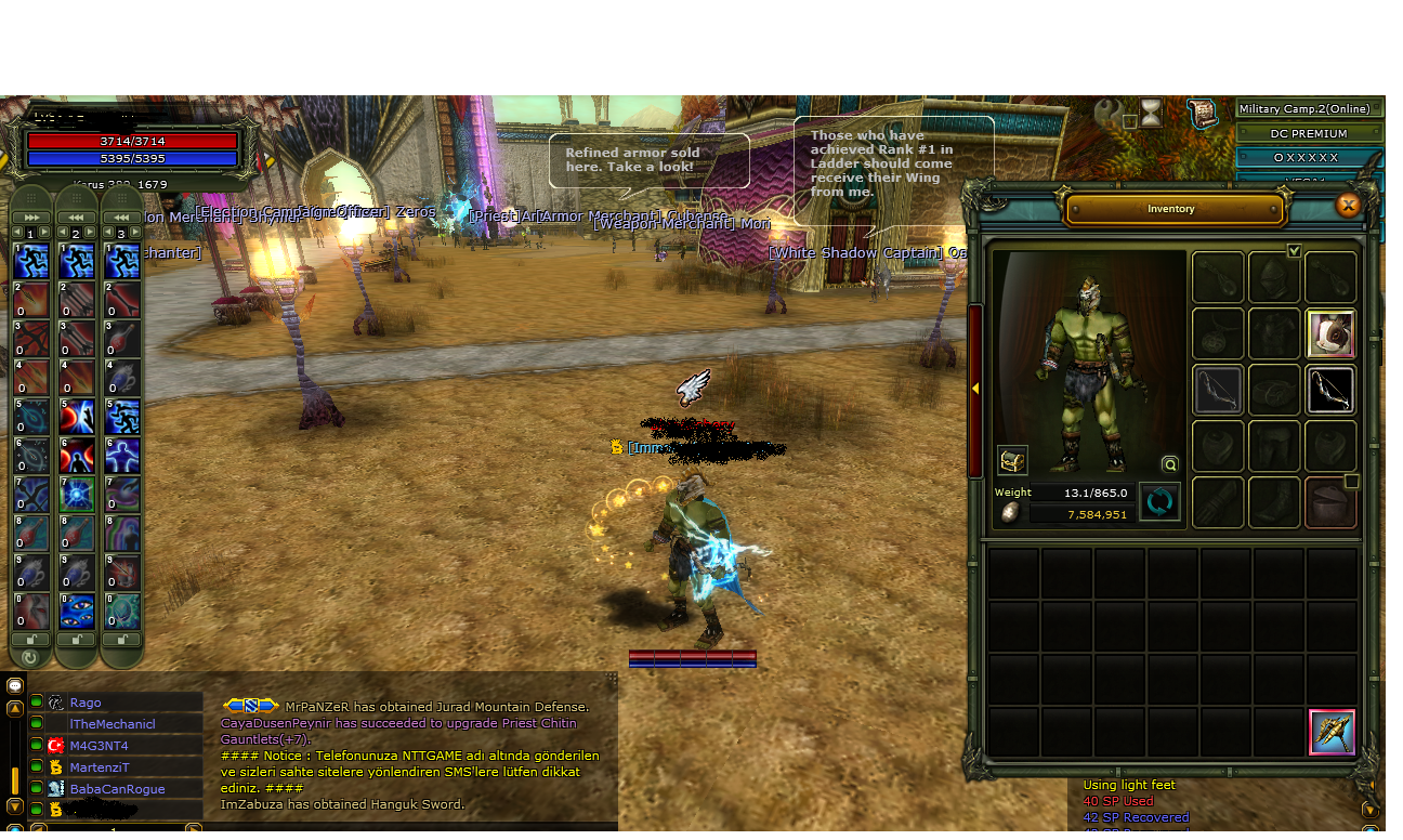 Knight Online Vega VEGA 83/1 LEVEL 8 questli KARUS OKÇU