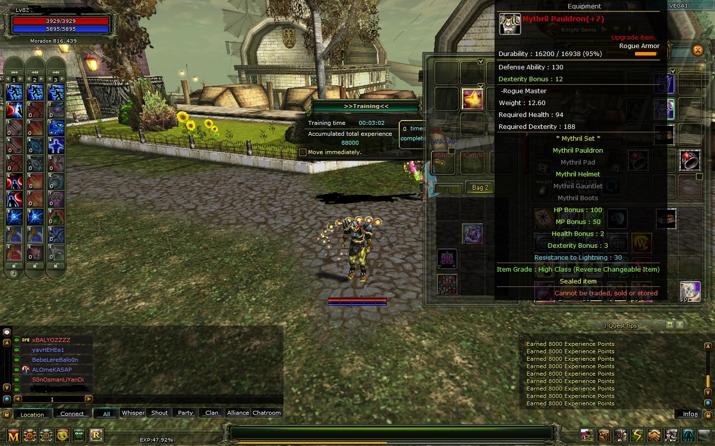 Knight Online Vega VEGA 83 LVL 1M 100 K NP 2 ADET 7 MİTRİLL FULL ACHİ