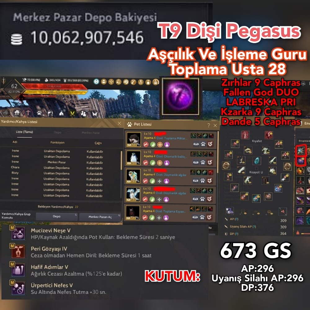Black Desert Online Türkiye/MENA Bölgesi P6 FİYAT 309 AP 673 GS KAÇIN