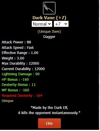 Knight PVP ApexKO 7 DARK VANE