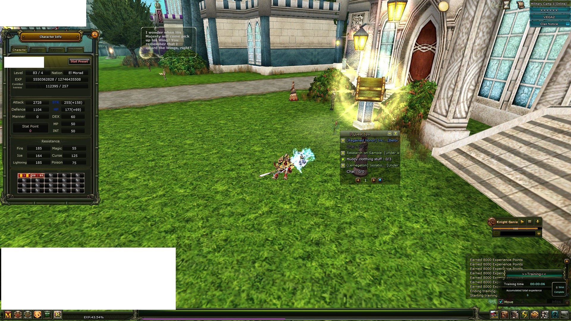 Knight Online Vega 83/4 a WARRİOR 100 DEF & QUEST DRAGON İTEMLİ PUSL