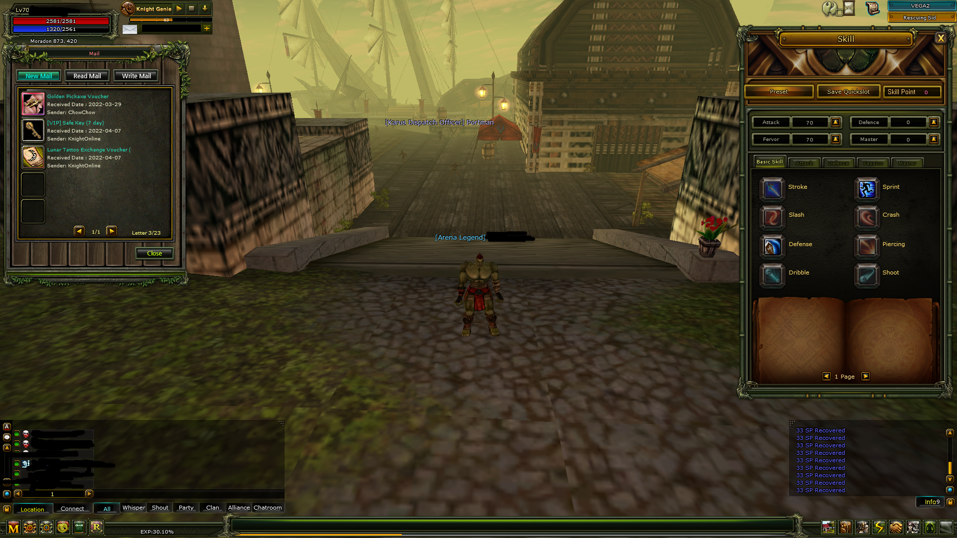 Knight Online Vega VEGA 83 LEVEL İNT PRİ / 79DAN DÜŞME WARRİOR