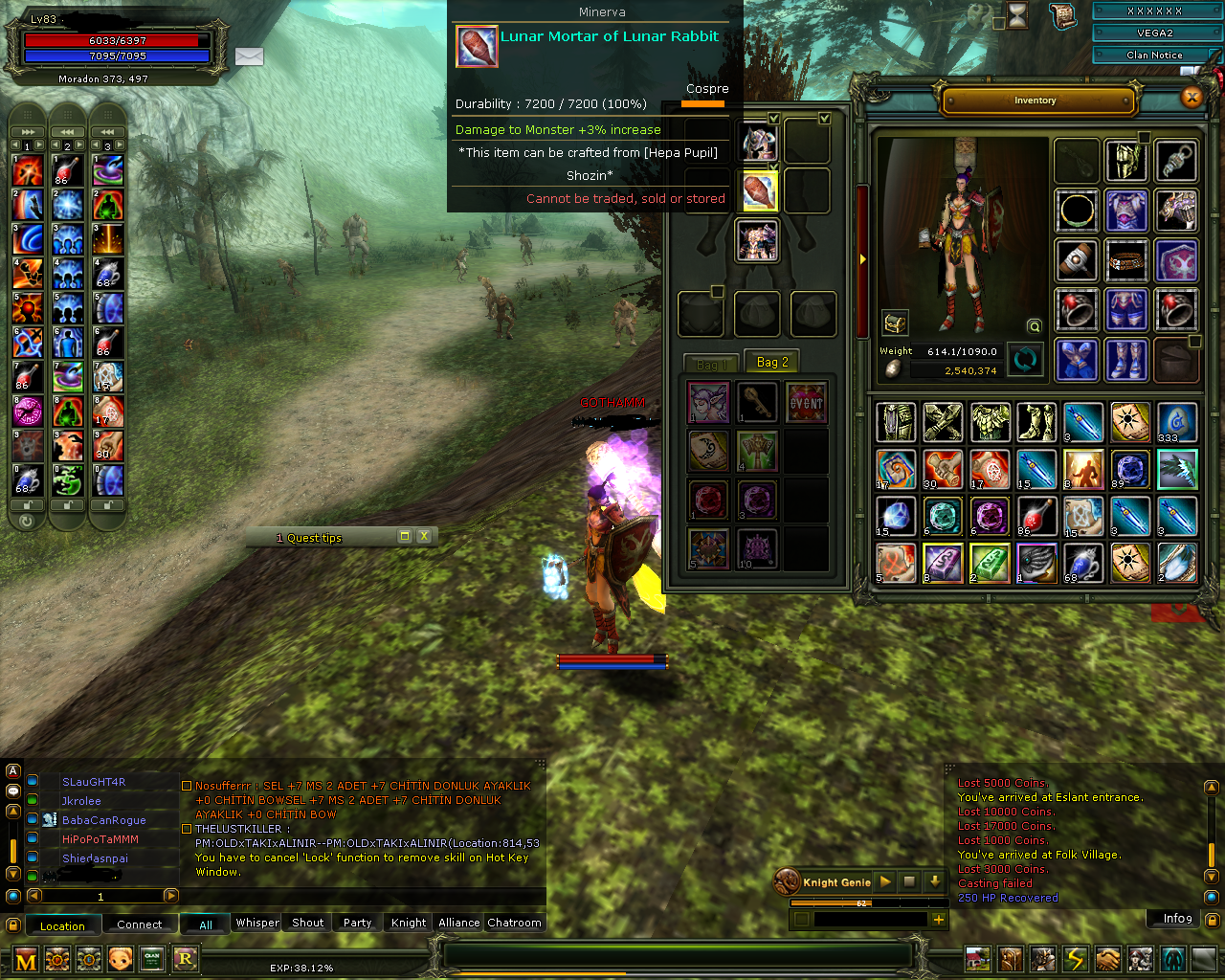Knight Online Vega TRİALLİ QUEST KALKANLI PRİEST VE MSLİ WARRİOR UYGUN