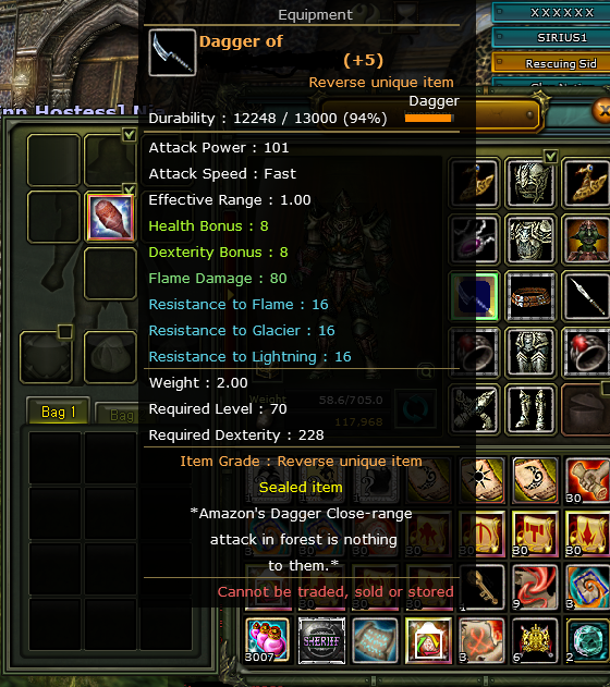 Knight Online Sirius 83 LEVEL ASAS 5 REB FS VE 7 FS