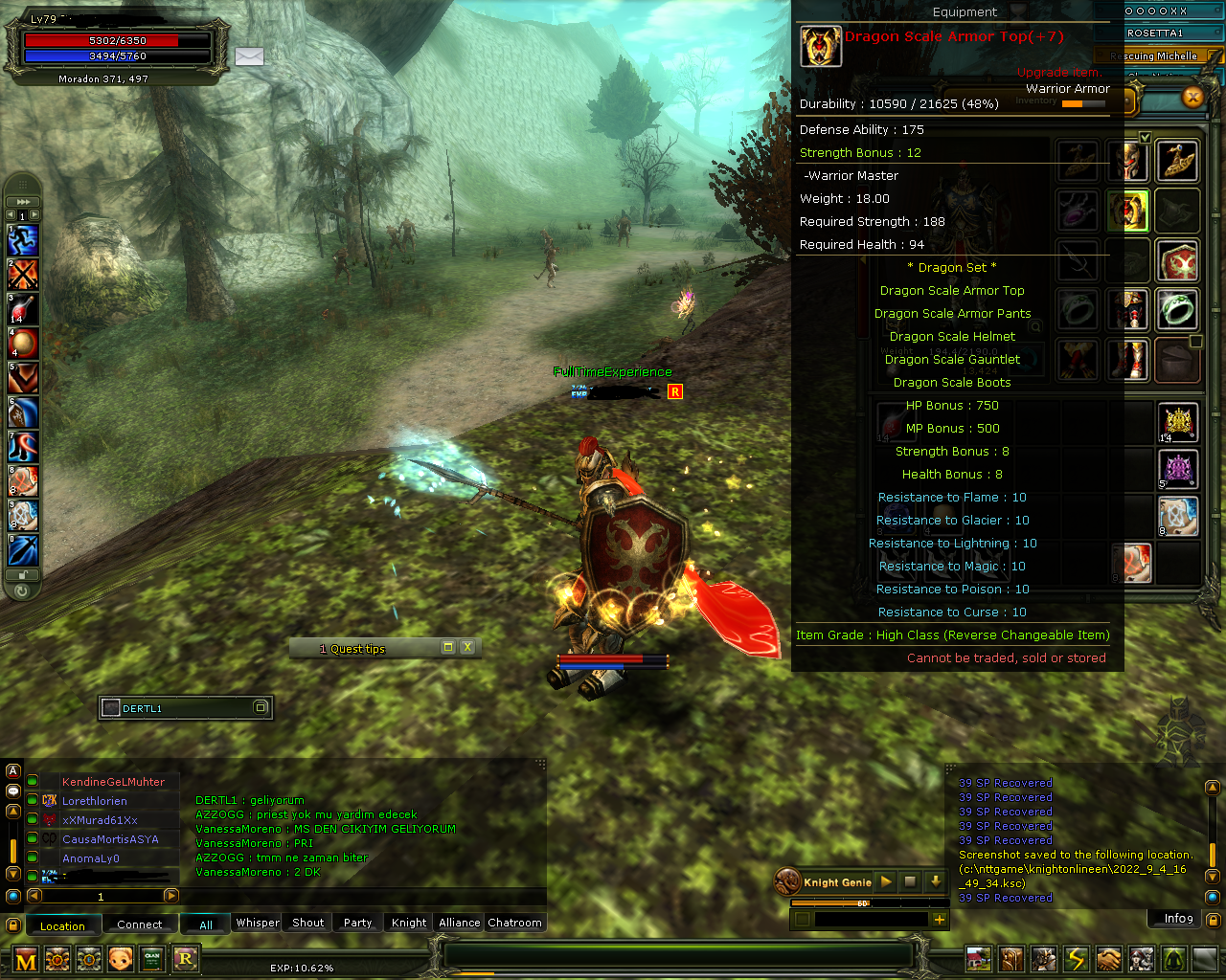 Knight Online Minark 7 MİTHRİL SET 7 QUEST BOW YAN CHAR WARRİOR DRAGO