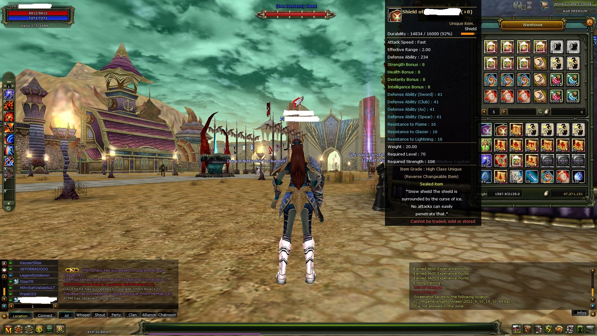 Knight Online Sirius 8Questli Reb 10 Priest 100 def 14 int