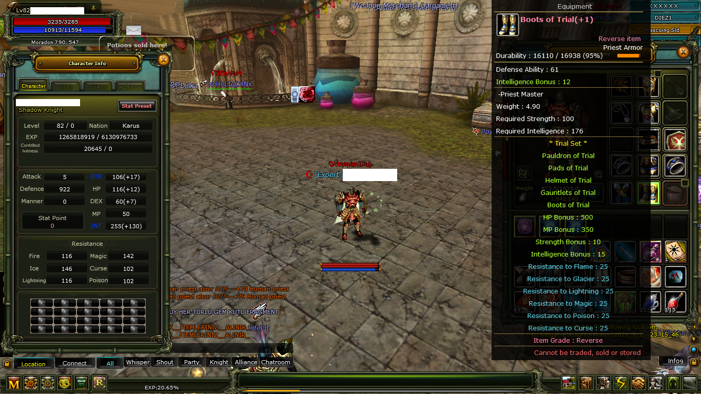 Knight Online Vega Vega 7 Quesli 81 Level Okçu // Diez 7 Kalkan, 7
