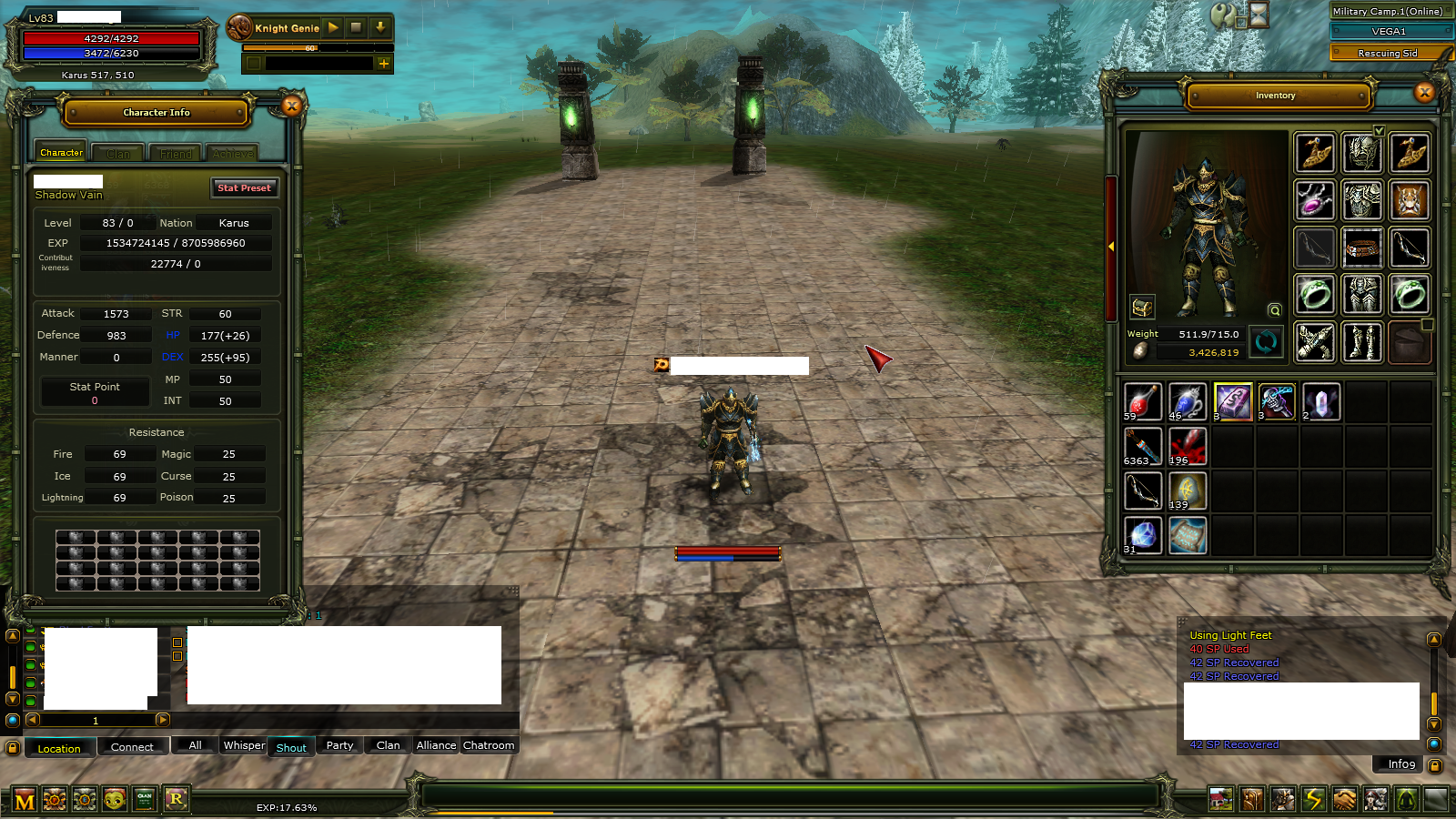 Knight Online Vega Vega 83 level Rogue 7 Quest bow