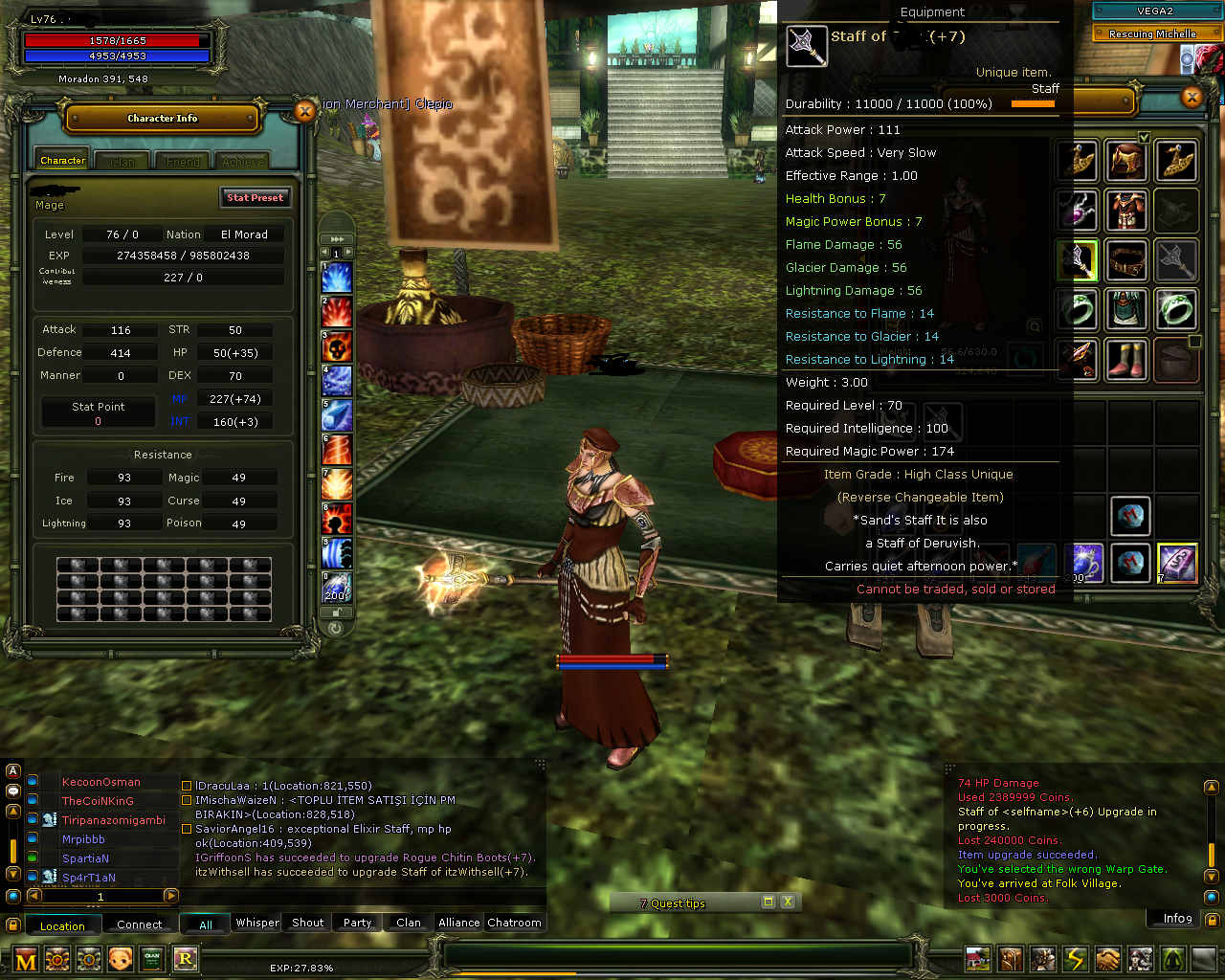 Knight Online Dryads 4 REBİRTH QUEST MACE PRİEST YAN CHAR 7 FSLİ ROGU