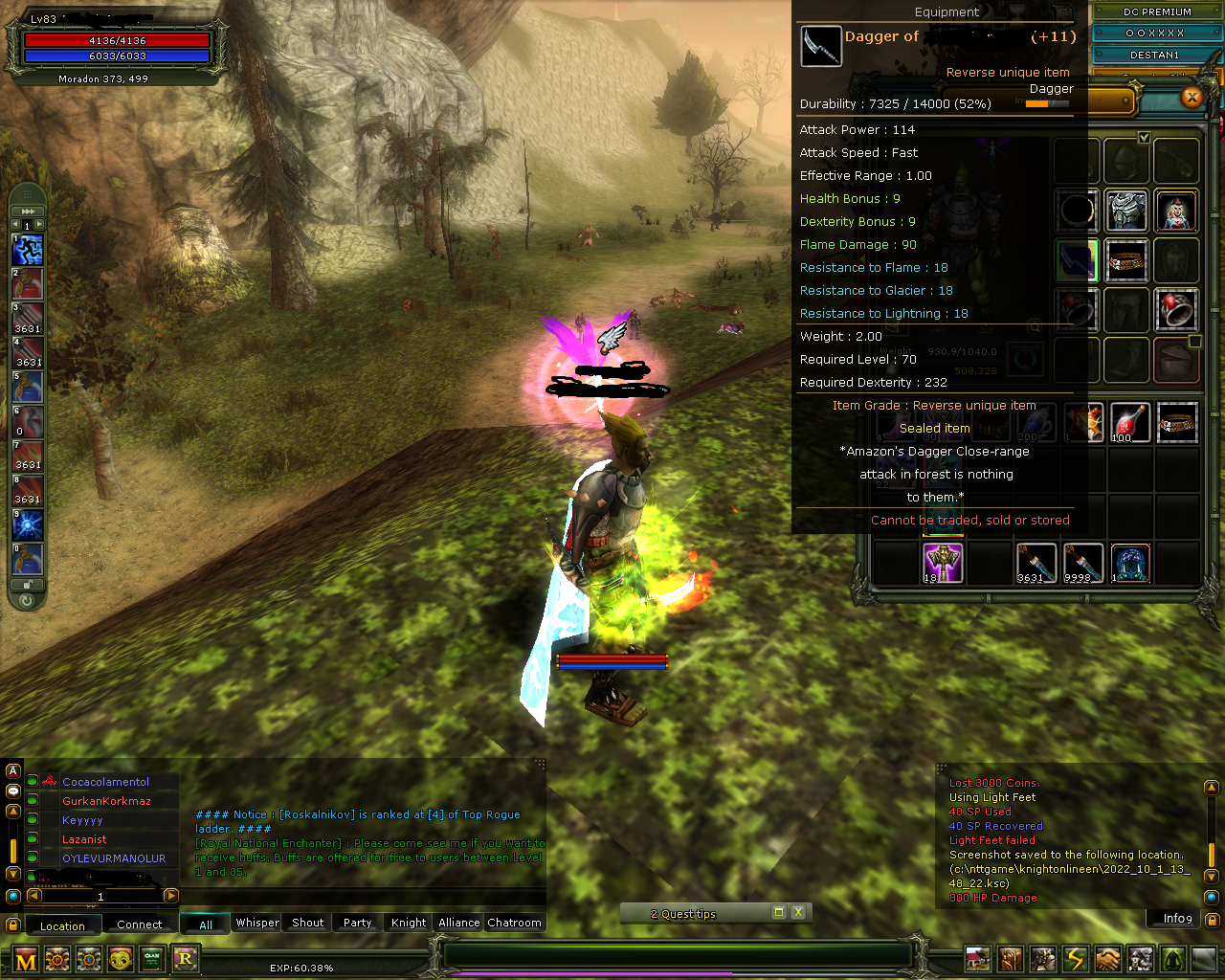Knight Online Destan 11 REBİRTH QUEST FS 83/1 KARUS ASAS UYGUN FİYAT 1