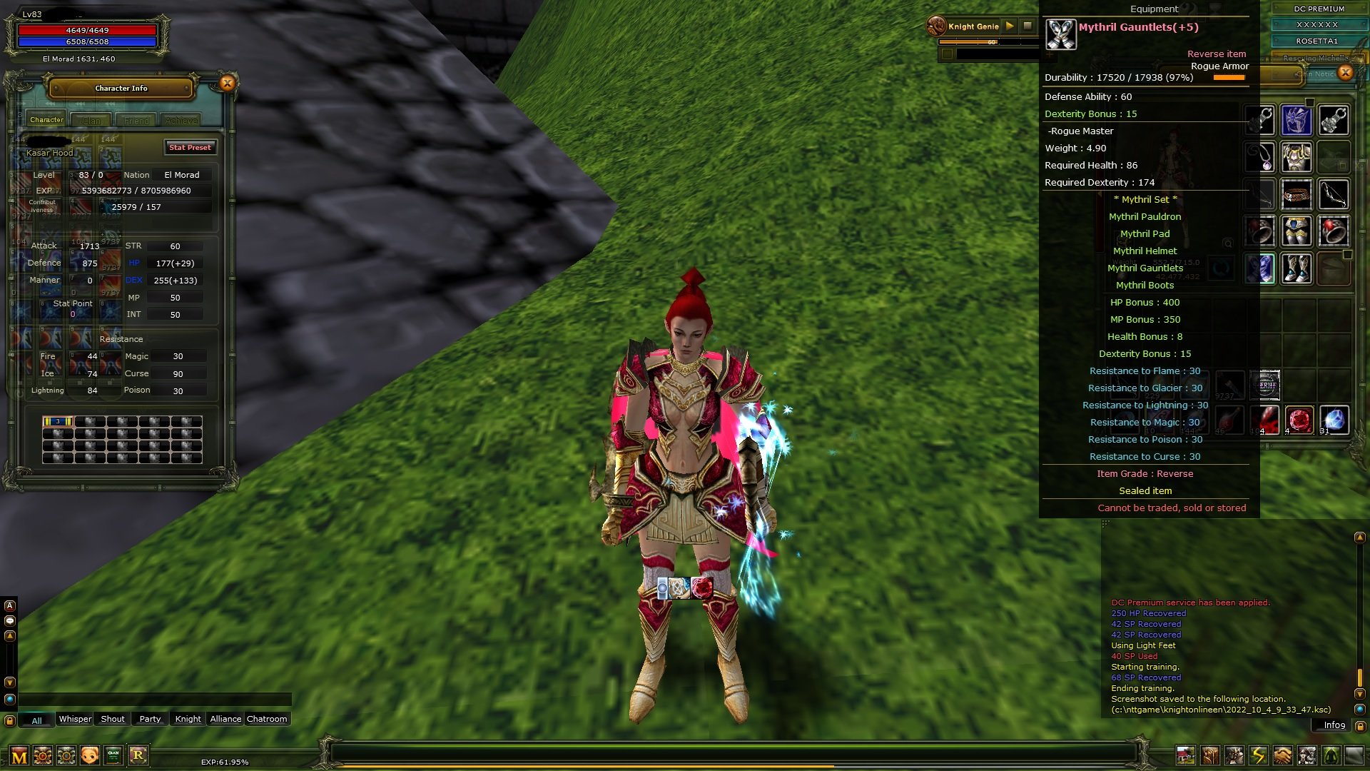 Knight Online Minark 83 Lw Okçu 2x 8 Mythril - 3x 7 Mythril - 7 Bow