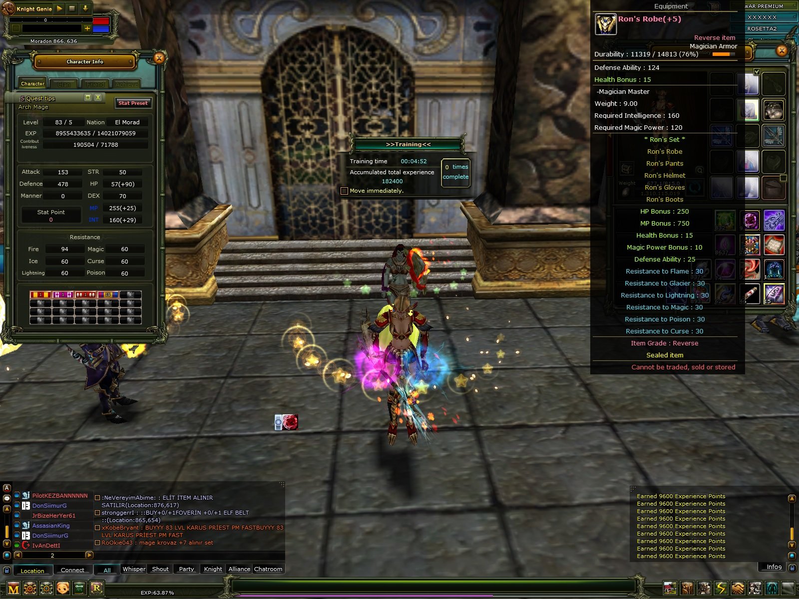 Knight Online Minark 83/5 8 Quest SET Human MAGE
