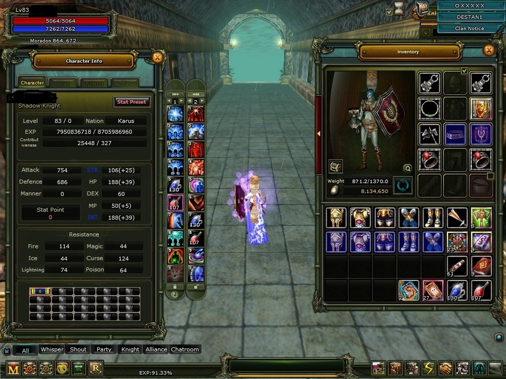 Knight Online Destan DESTAN 83 LEVEL 100XP İNT PRİEST