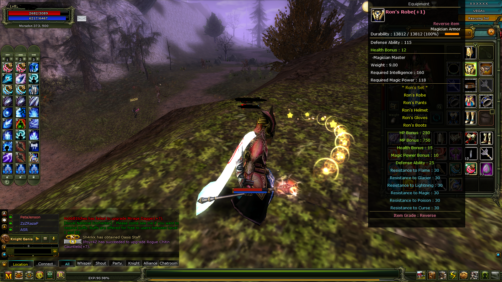 Knight Online Vega 8 QUEST STAFF 7 RONS SET GOLD STARLI SCLİ POLE STA