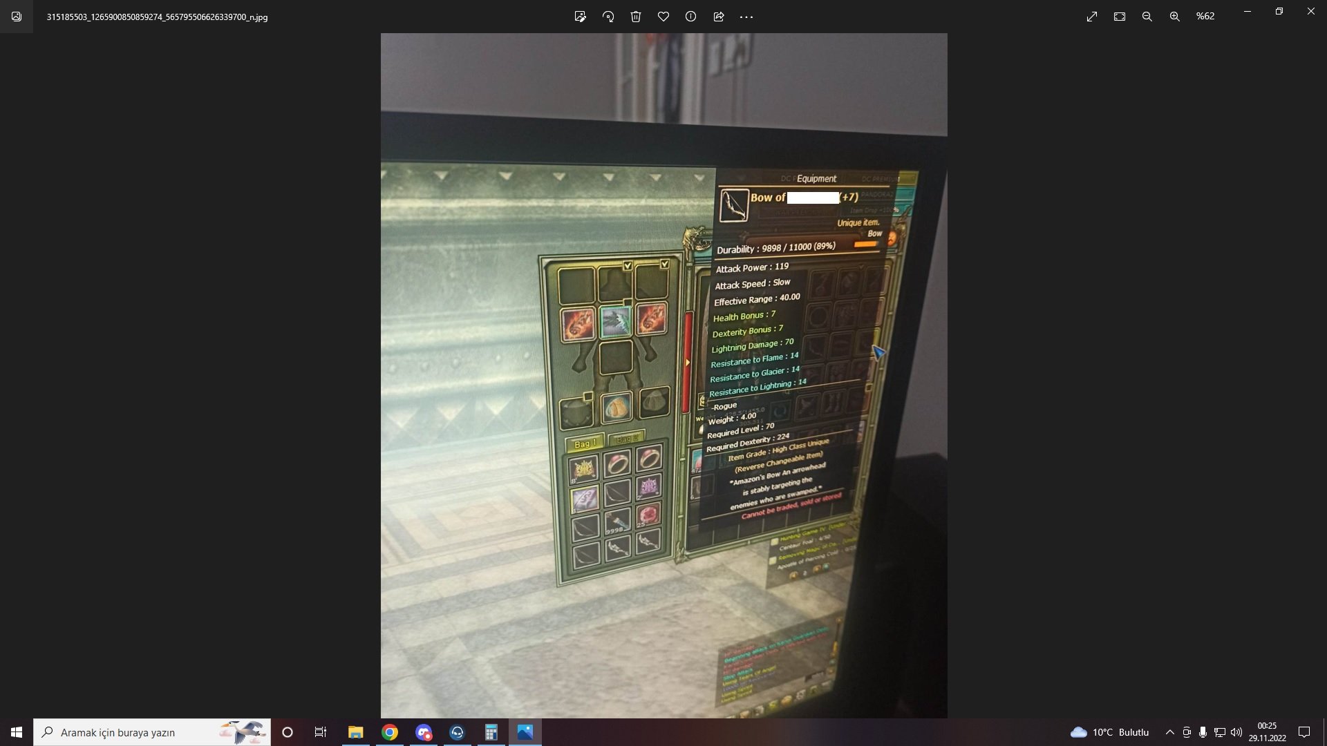 Knight Online Pandora Pandora 71 Level Okçu 7 Quest Bowlu