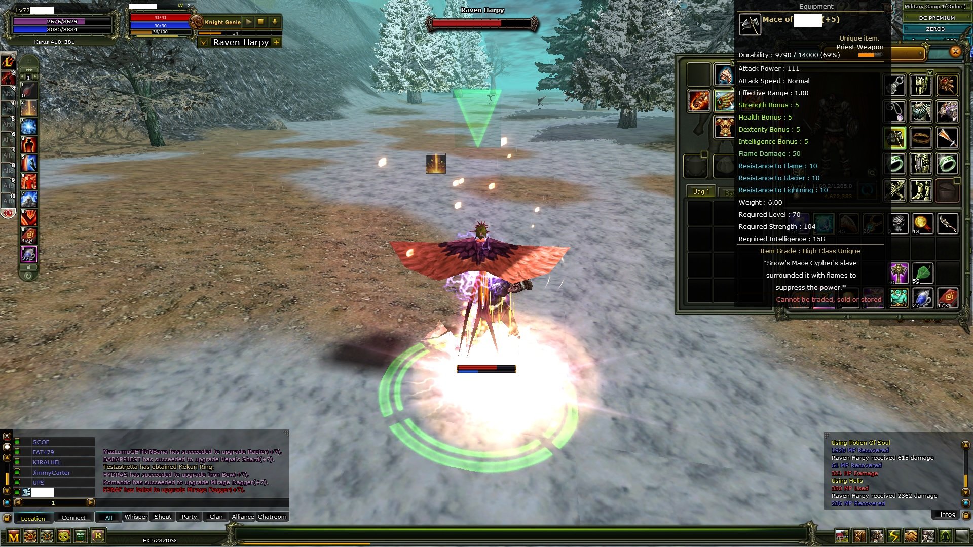 Knight Online Zero 72 LEVEL QUEST 5 FULL PUS FARMER INT PRİEST