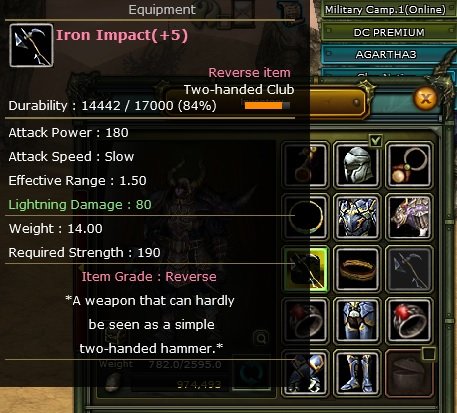 Knight Online Agartha 80 LWL 8 ( 5REB) İRON İMPACT FULL SKİLLİ WARRİO