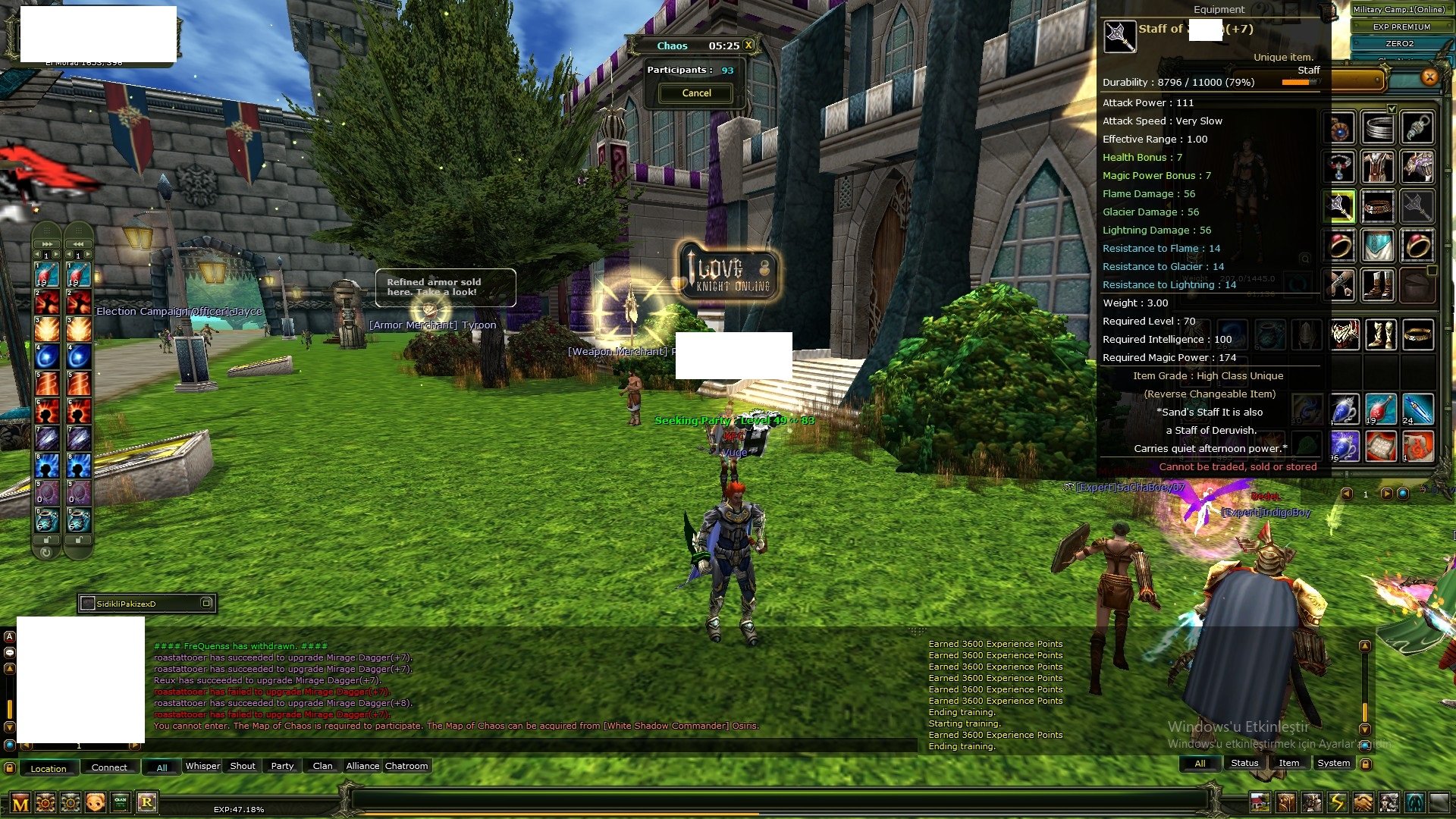 Knight Online Zero Zero 79 Level Human MAGE 7 QUEST