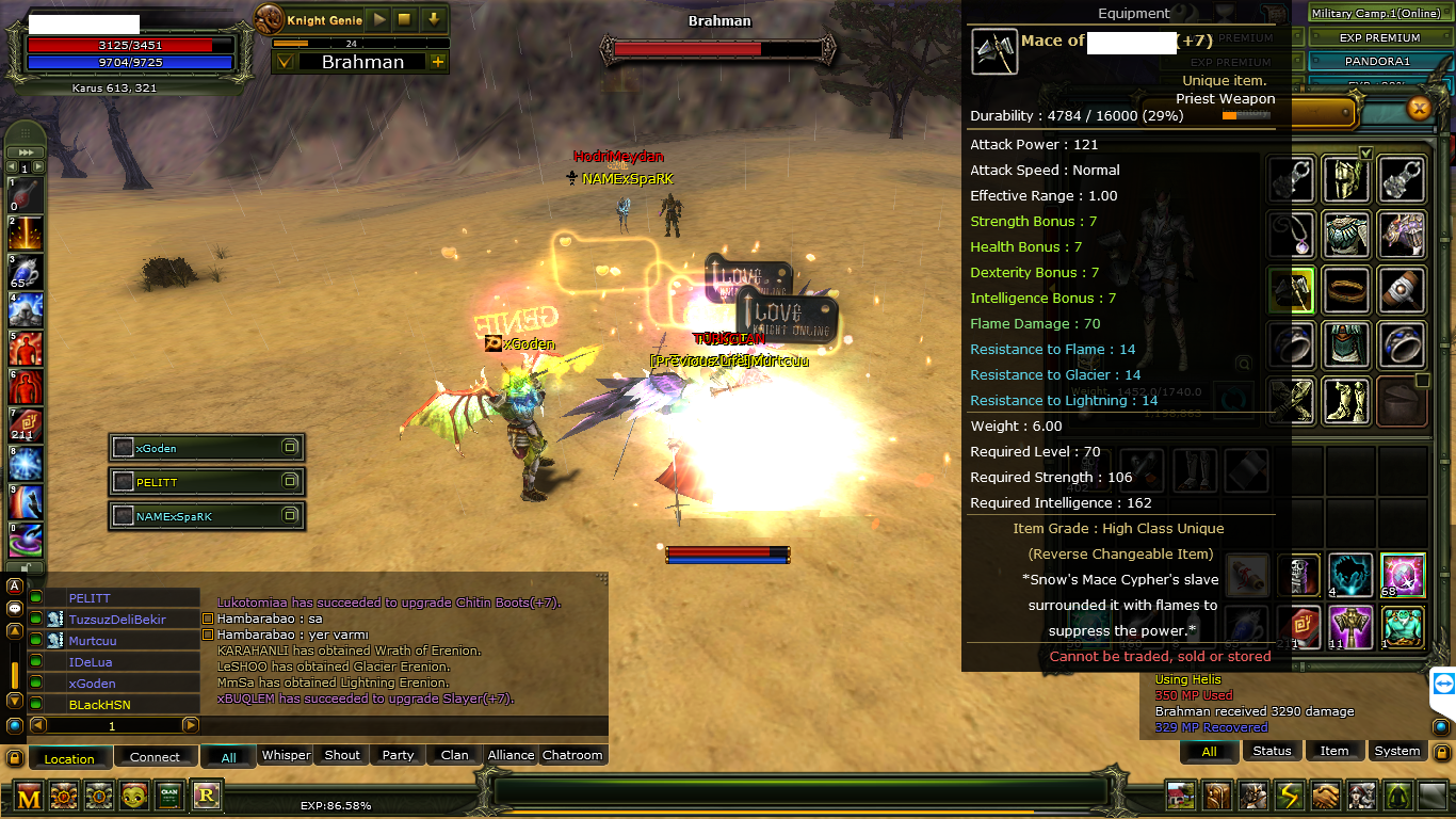 Knight Online Pandora pandora 7 questli int bp