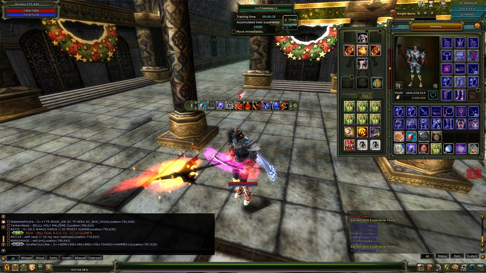 Knight Online Olympia FULL FULL TEK ACCOUNT 4 ELİT KARAKTER İTEMLER
