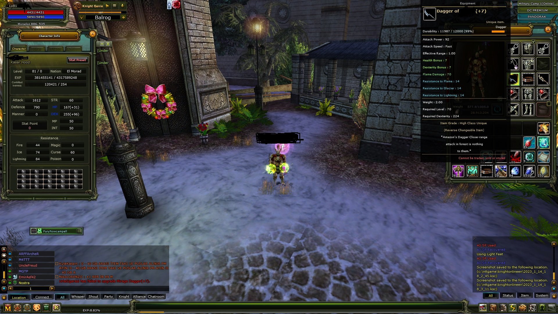 Knight Online Pandora 81 Level 7 FSLİ HUMAN ASAS