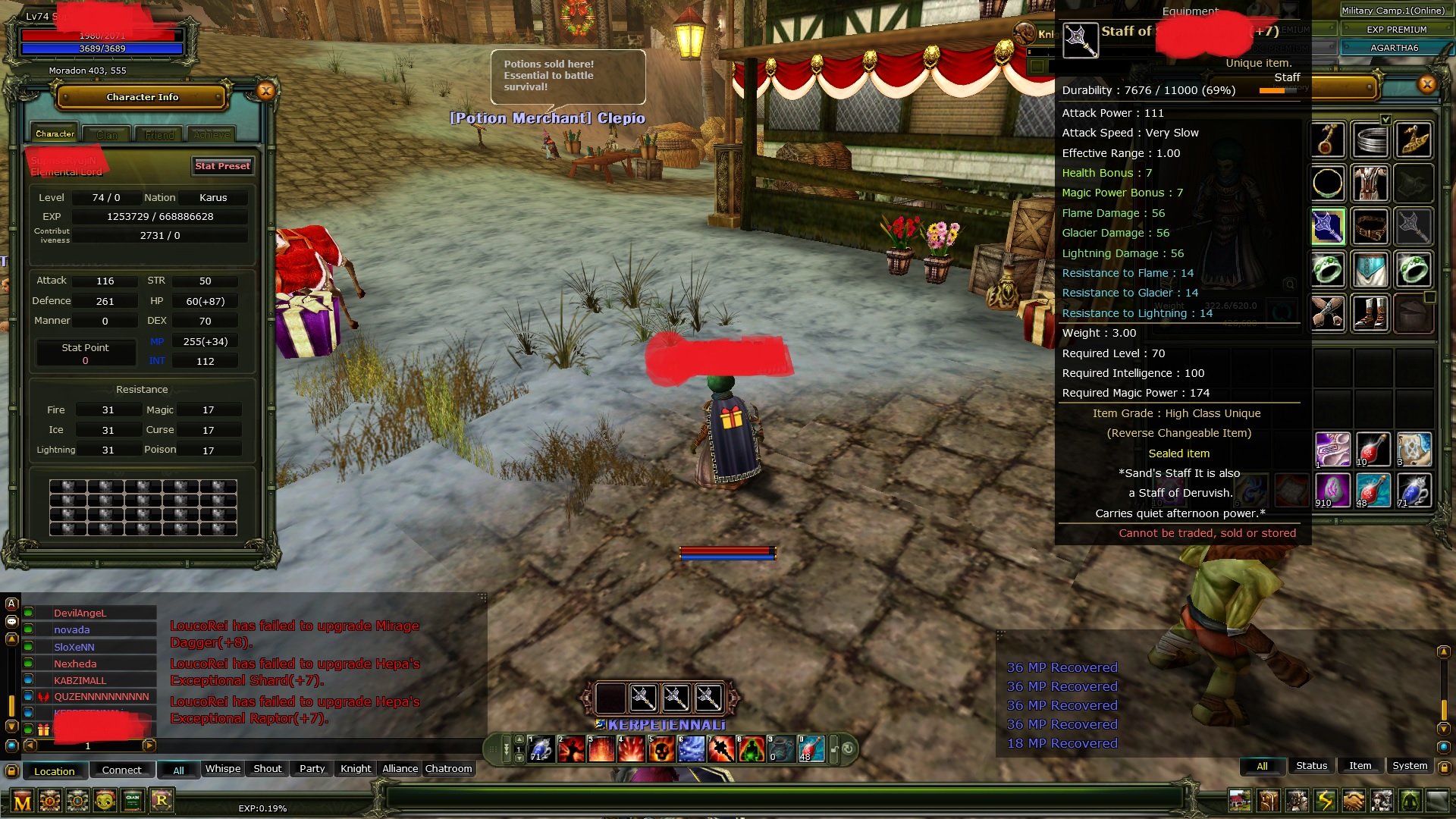 Knight Online Agartha 7 quest stafli mage ve 81 lvl warrioe tek hesap
