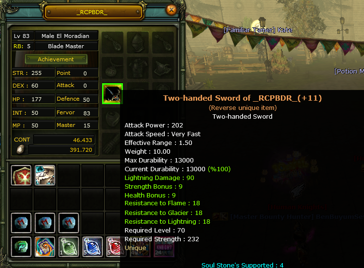 Knight PVP HomekoWorld REB 11 Quest MS li Ringte Boş char ( 3 reb que
