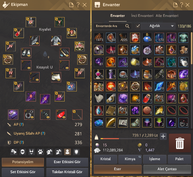 Black Desert Online Türkiye/MENA Bölgesi 617 GS MENA 282 AP 335 DP MU